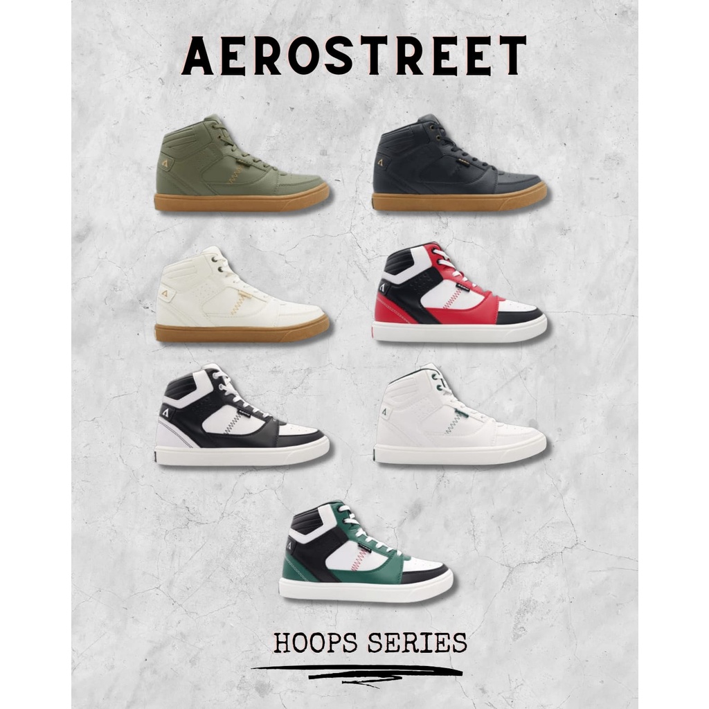 Jual Sepatu Aerostreet Hoops High Original 39-44 // Sepatu Casual ...