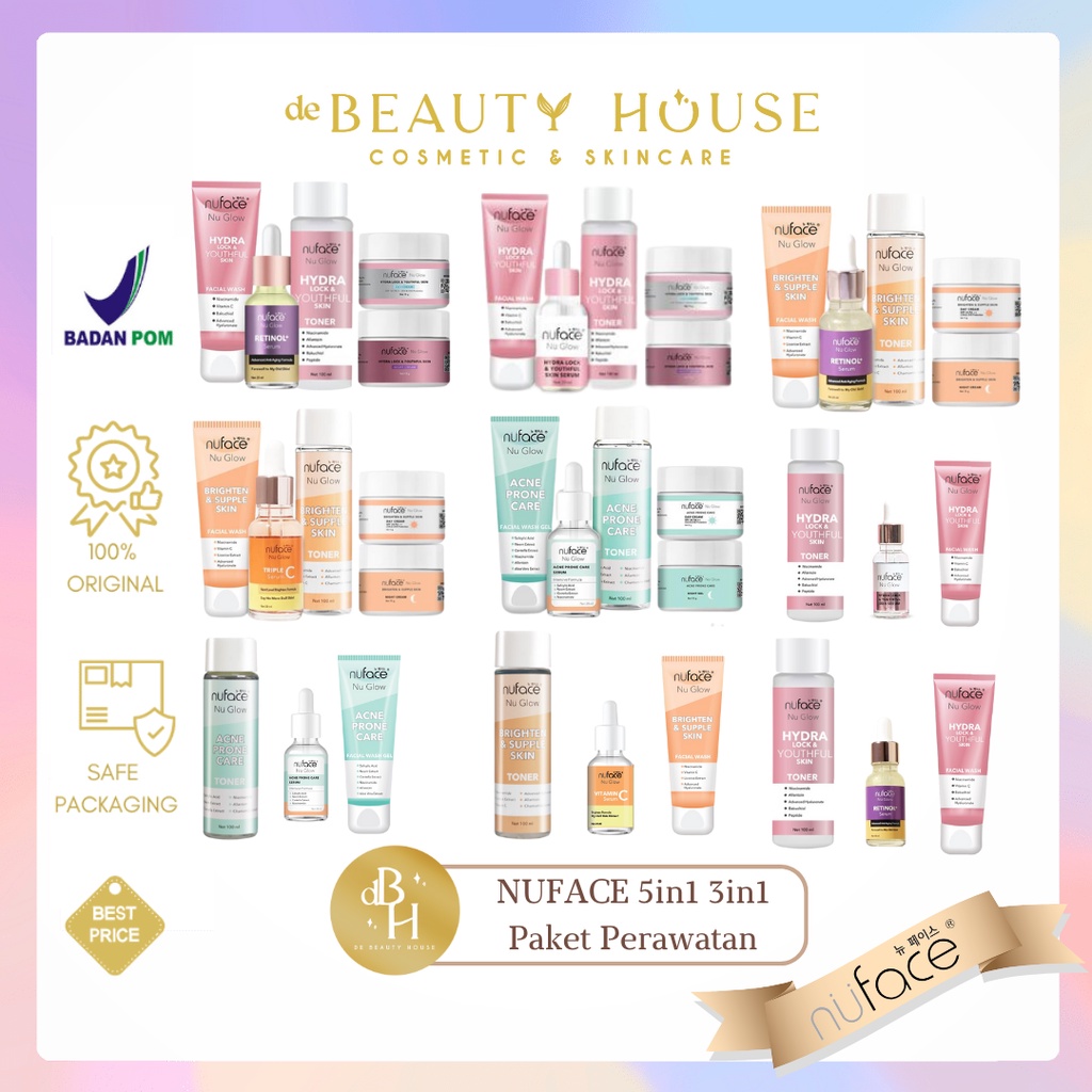 Jual NUFACE Nu Glow 3in1 5in1 Paket Perawatan Mencerahkan Wajah ...