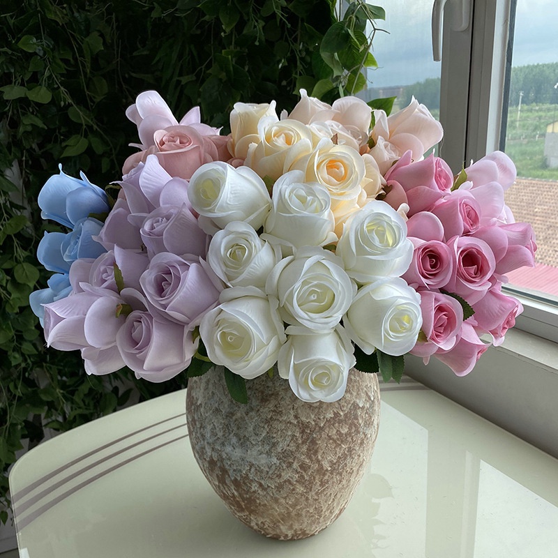 Jual (9 Kuntum Besar) Bunga Mawar Artificial Rose 9 Kuntum | Shopee ...