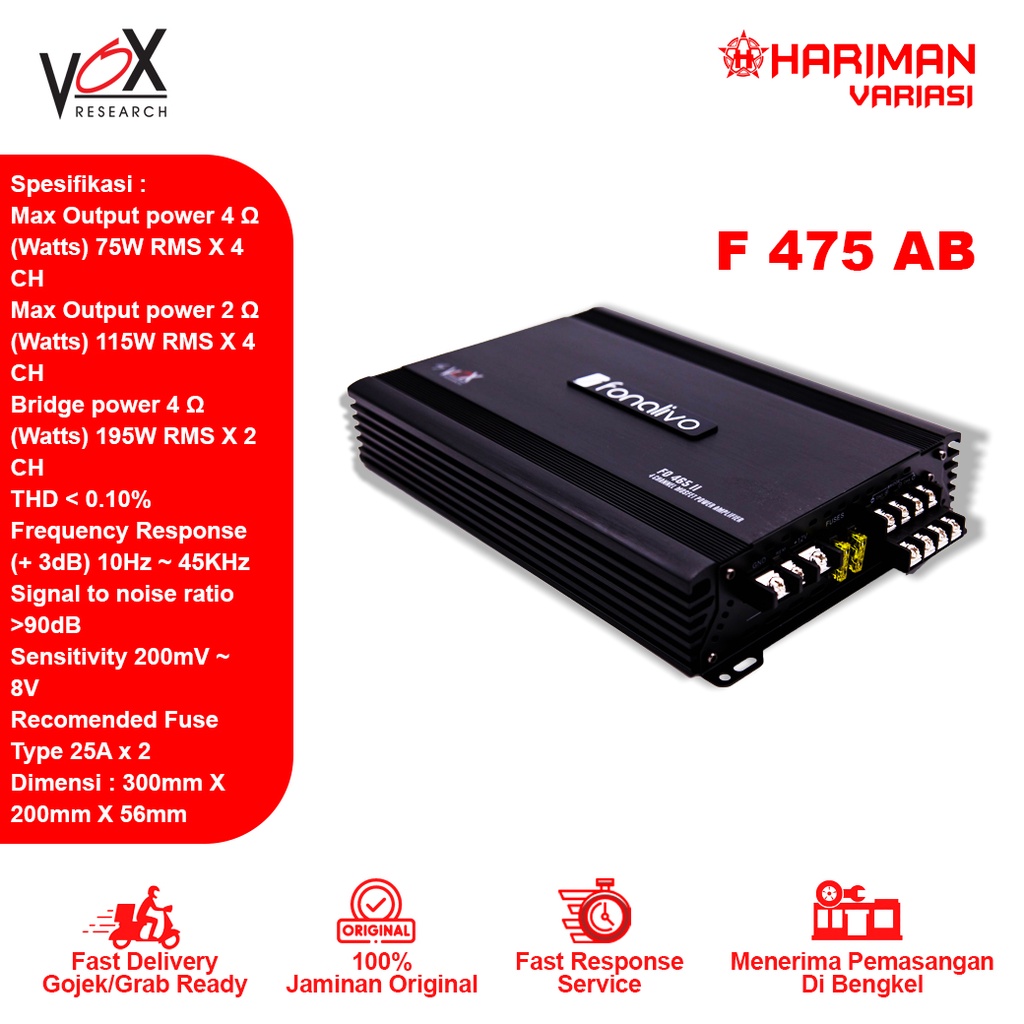 Jual Amplifier Power Vox Fonalivo FO 465 II 4 Channel | Shopee Indonesia
