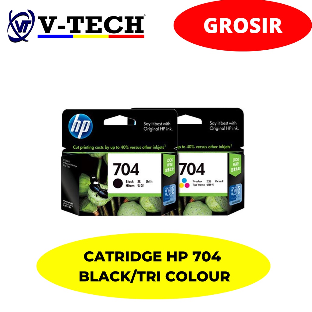 Jual CATRIDGE HP 704 BLACK/TRI COLOUR | Shopee Indonesia