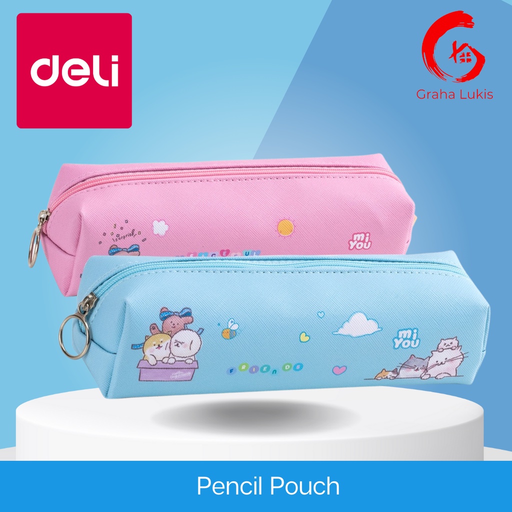 Jual Deli Pencil Pouch / Tempat Pensil Mi You Warna Pastel Lucu 20 CM ...