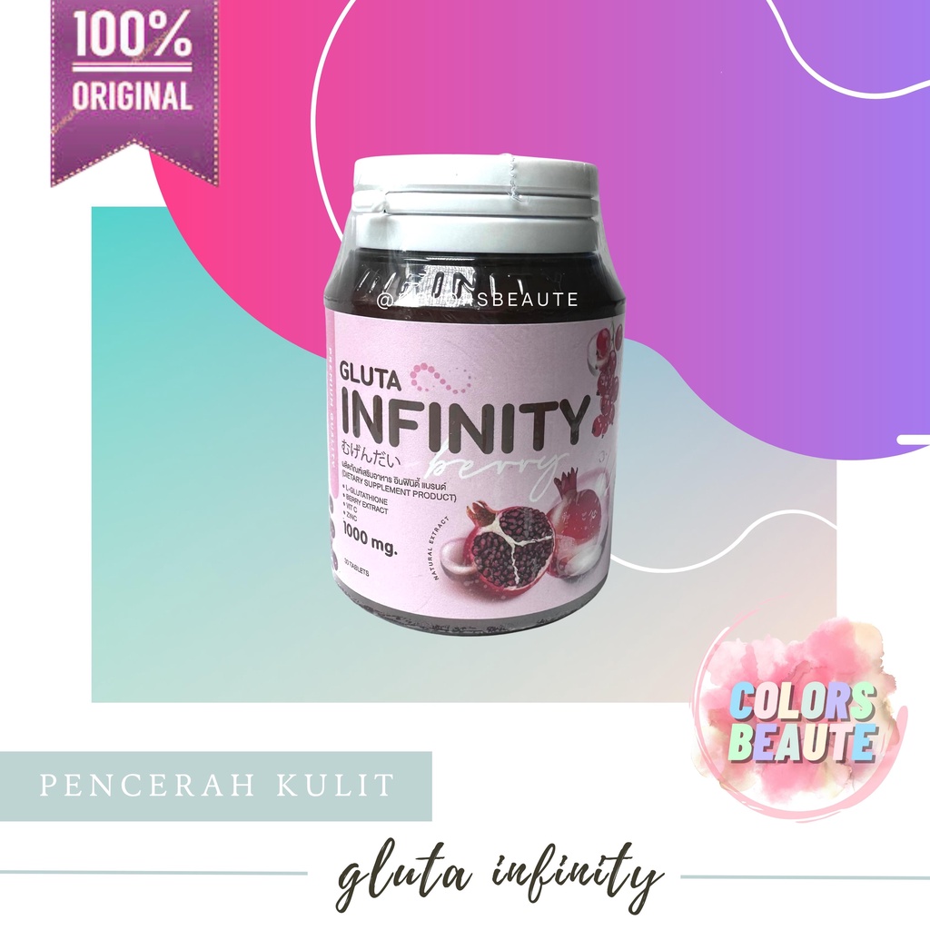Jual Gluta Infinity Berry Whitening Vitamin Kulit / collagen pencerah ...