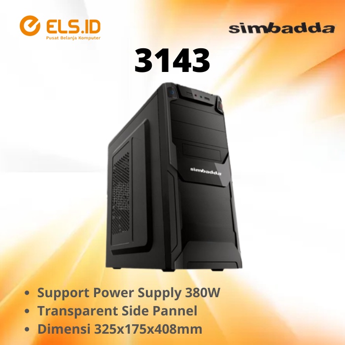 Jual Casing PC Simbadda V3143 with PSU 380Watt | Shopee Indonesia