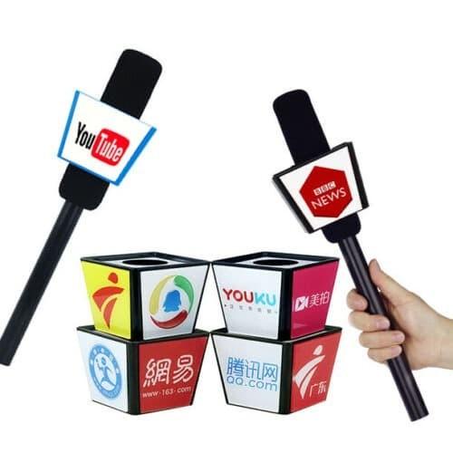 Jual Trapezoid Shape Logo Microphone Flag Station | Shopee Indonesia
