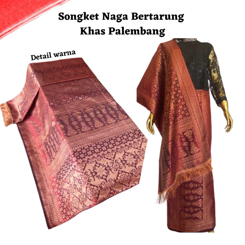 Jual Songket Pash - Songket Naga Bertarung Khas Palembang Berbagai ...