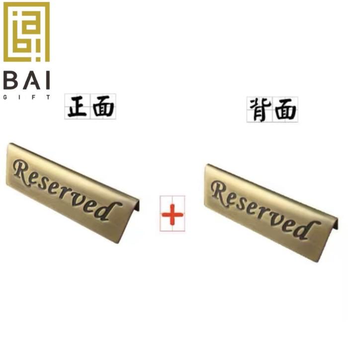 Jual Table Reserved Sign Reception Seating Signs Double Side Sign ...