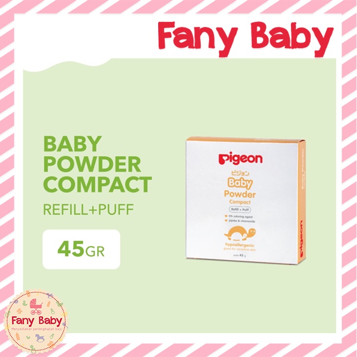 Jual PIGEON BABY POWDER REFILL + PUFF CAKE | Shopee Indonesia