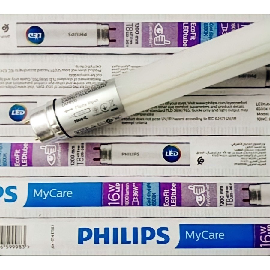 Jual Lampu Philips Tube Ecofit 1200mm 16w 765 T8 TL Led 16w Tanpa stater | Shopee Indonesia