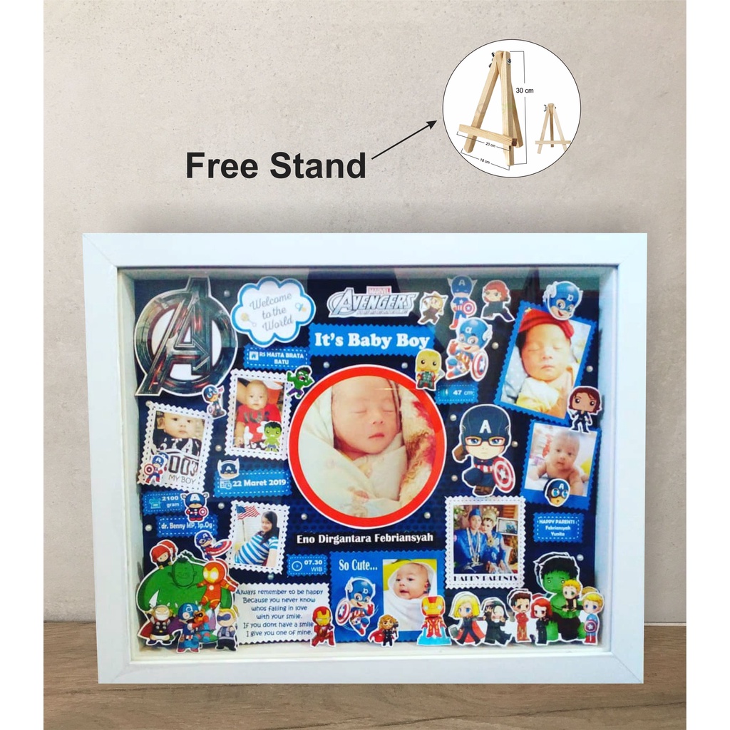 Jual Pigura Biodata Bayi 3D Pop Up Frame ( Avenger Theme ) | Shopee ...