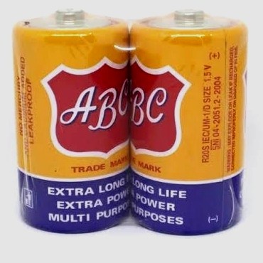 Jual aterai ABC Seri D Kuning | Batre Jumbo Size D Isi 2 pcs | Battery ...