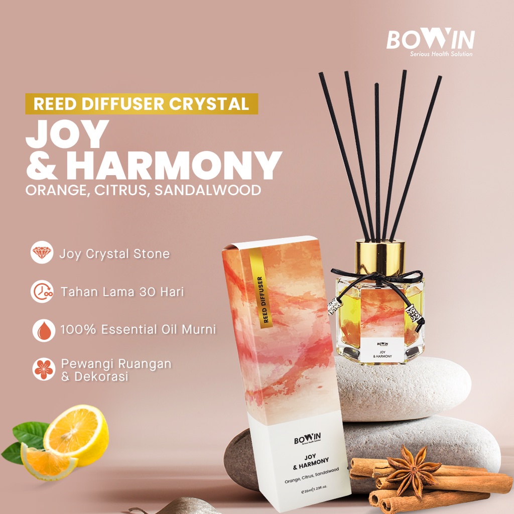 Jual Bowin Reed Diffuser Crystal - Aromaterapi Pengharum Ruangan 100% ...