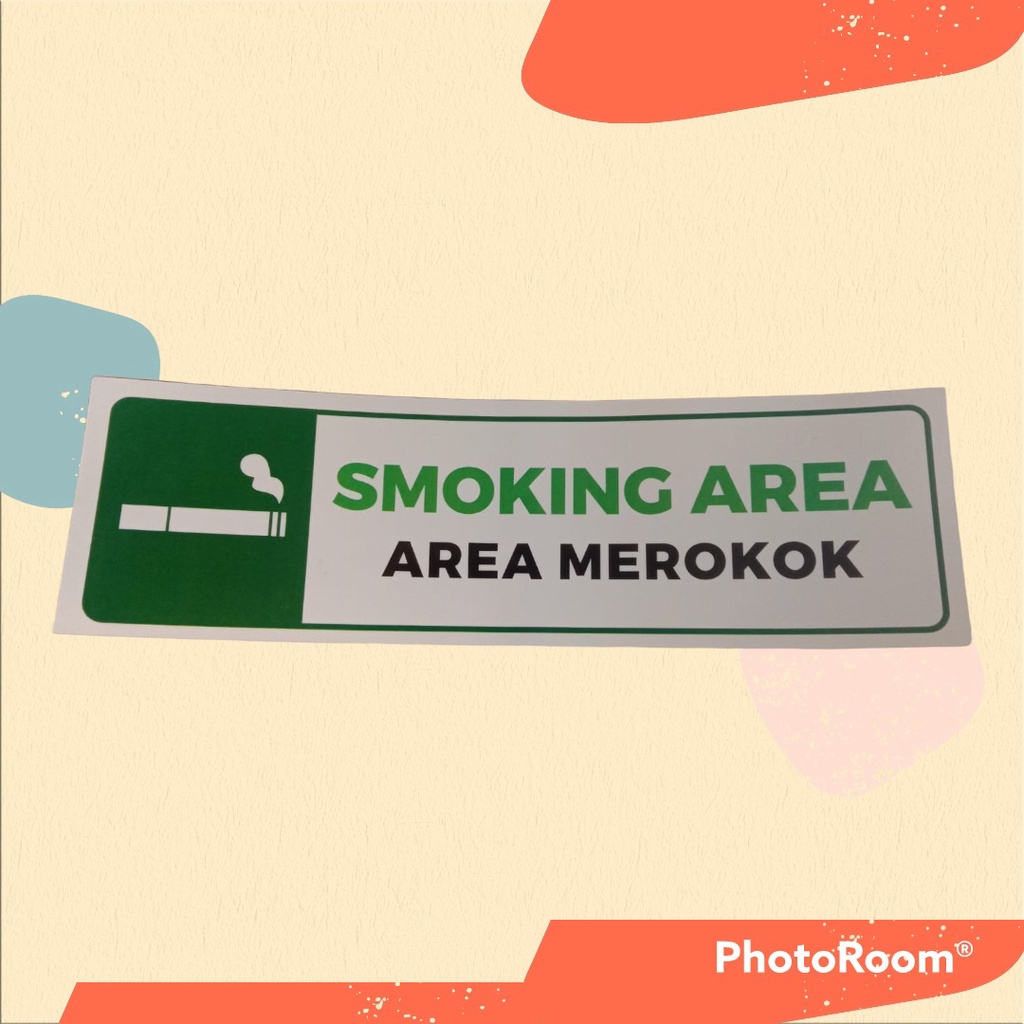 Jual Sticker Tulisan Smoking area , area merokok merek vinly ...
