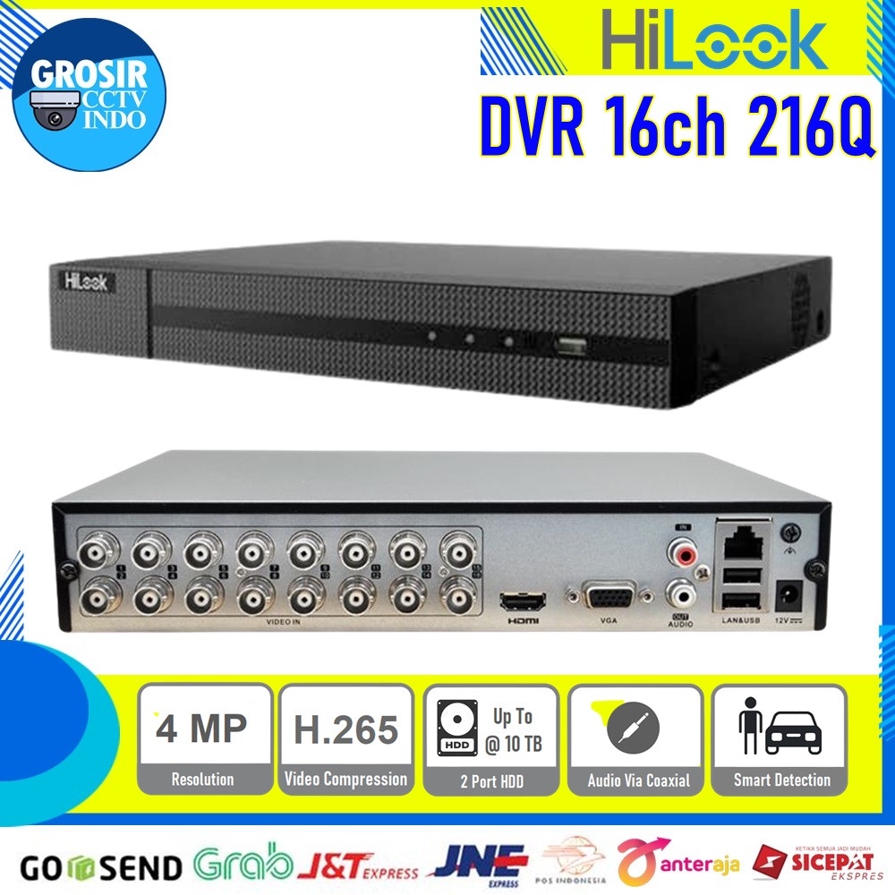 Jual DVR HILOOK BY HIKVISION 16CH 216Q-K2 4MP TURBO HD DVR 2 SLOT HDD ...