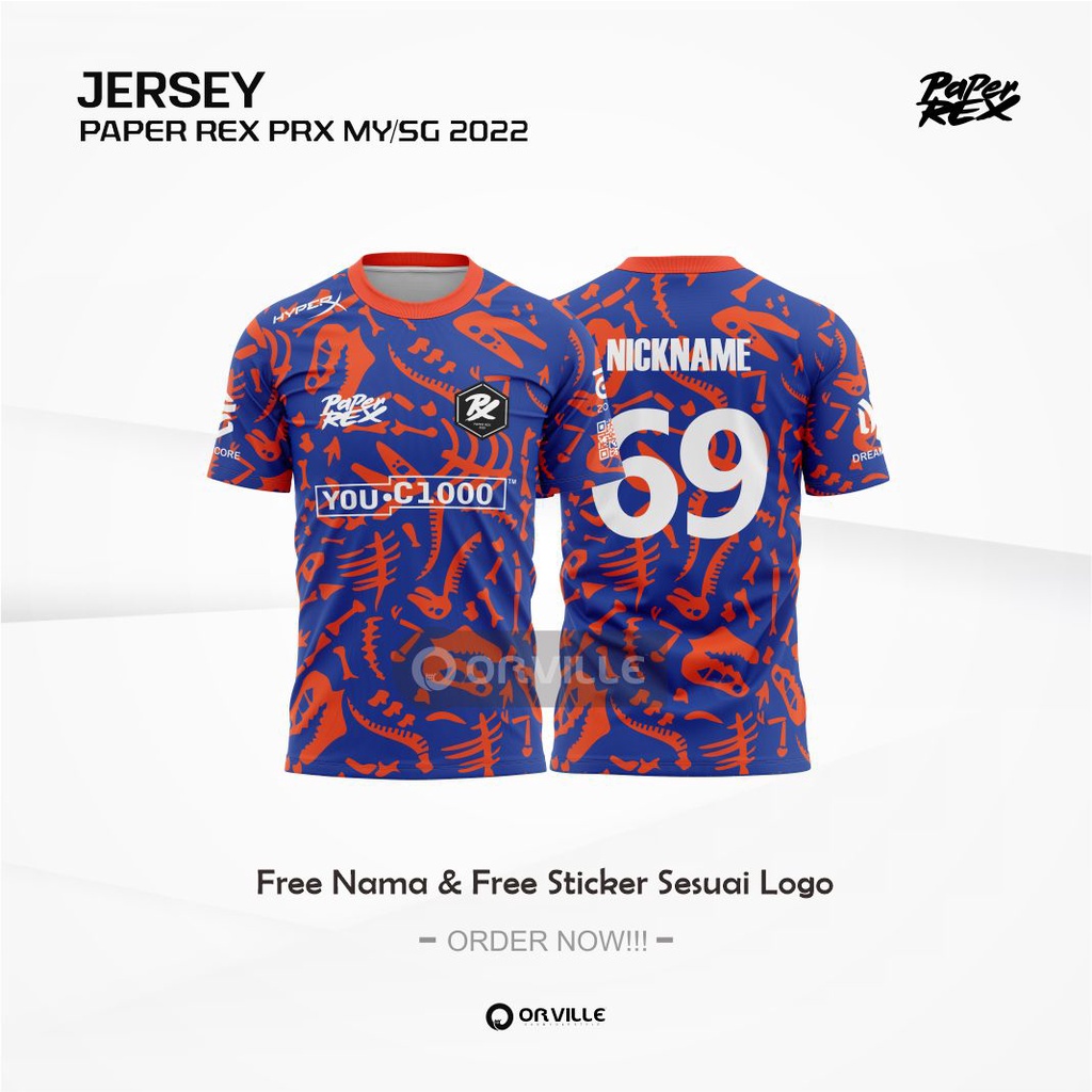 Jual JERSEY PRX PAPER REX NEW 2022-2023 MY/SG FREE NICKNAME, NUMBER ...