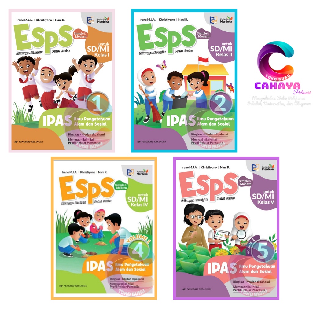Jual BUKU ESPS IPAS KELAS 1 2 3 4 5 6 vol 1 / VOL 2 SD KURIKULUM MERDEKA ERLANGGA - ILMU ...