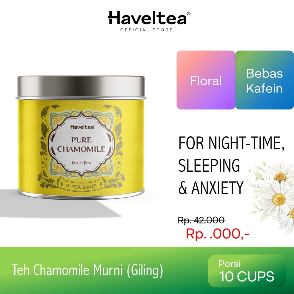 Jual PURE CHAMOMILE | Mini Tin | Haveltea | Floral Tea | Sleep Anxiety ...