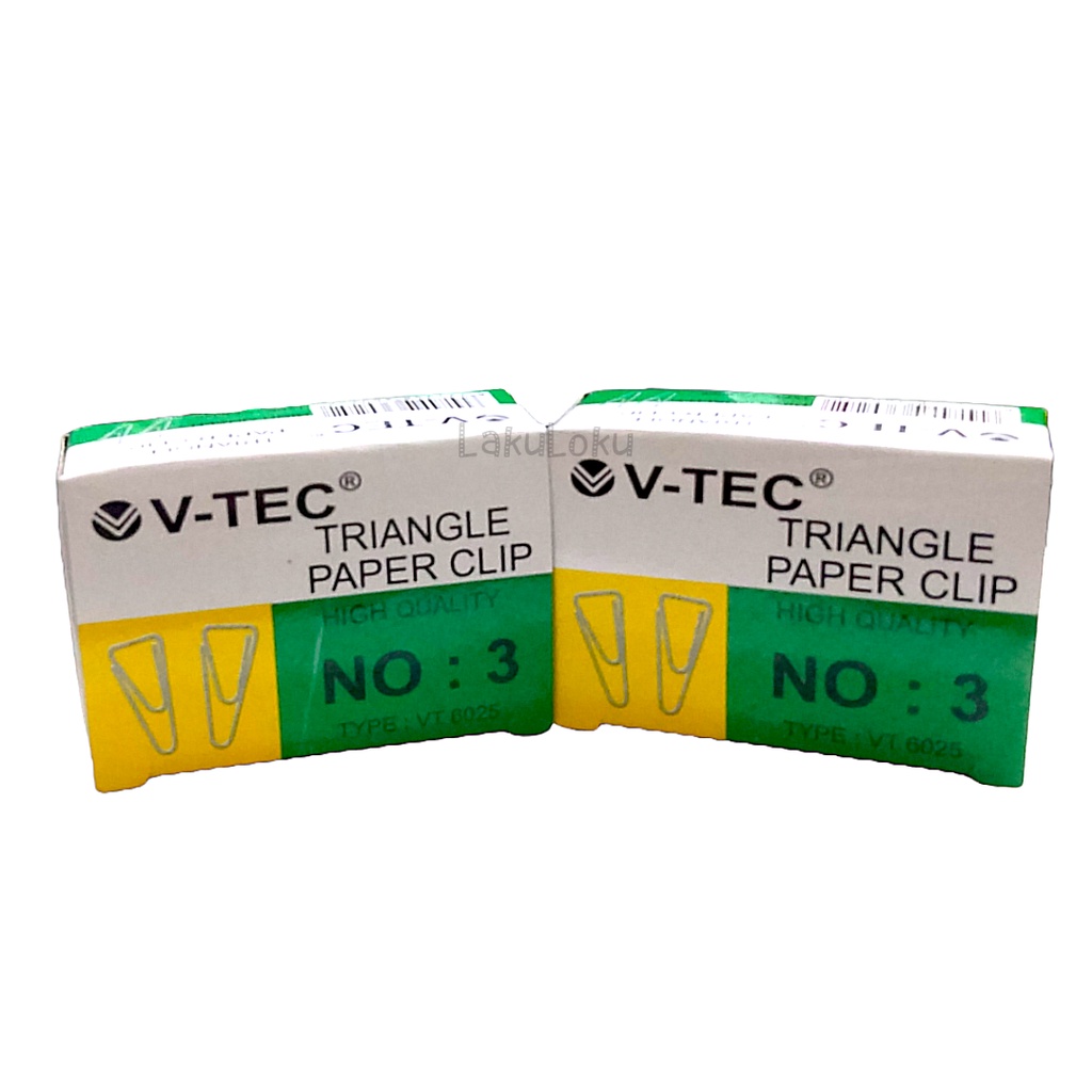 Jual Paper Clip Triangle / Klip Kertas Segitiga Vtec No.3 | Shopee ...