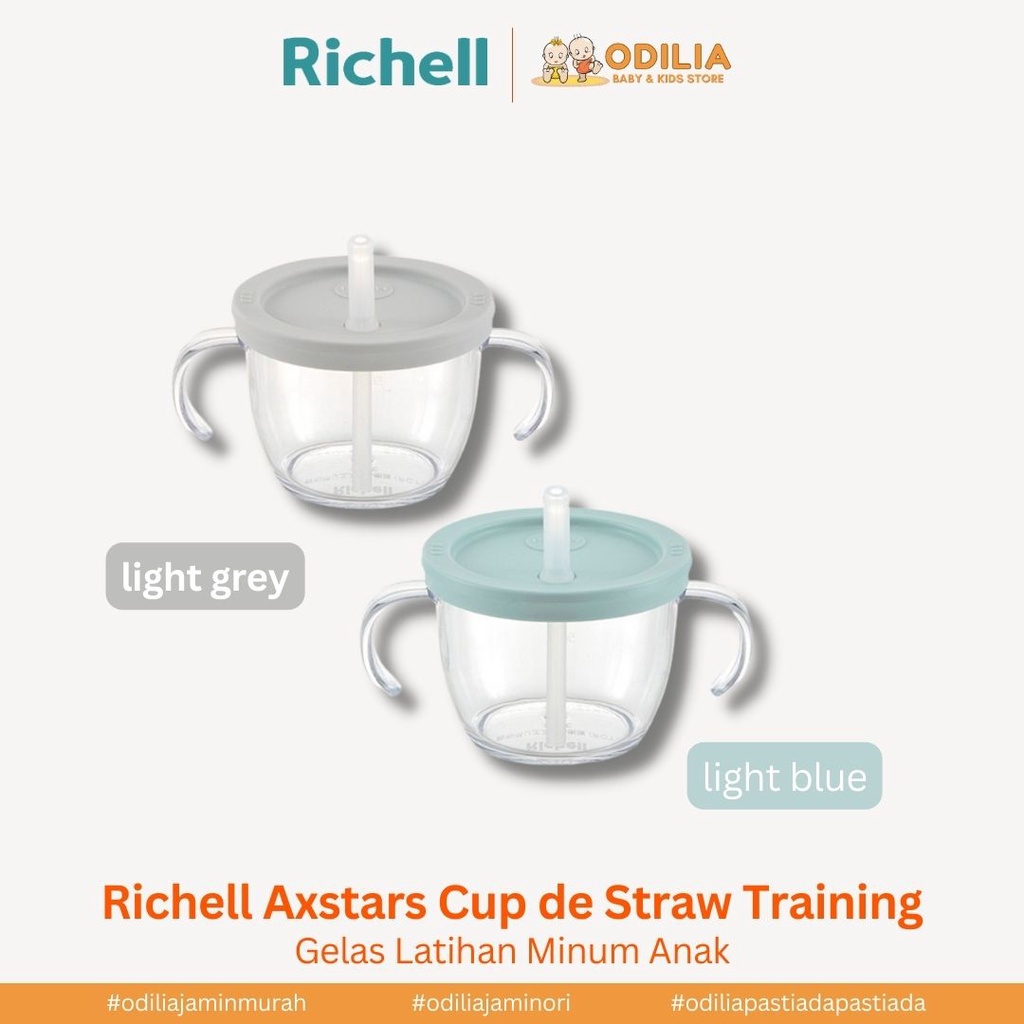 Jual Richell Axstars Cup de Straw Training - Gelas Latihan Minum Anak Bayi | Shopee Indonesia