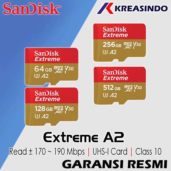 Jual Sandisk Extreme A2 Microsd Mobile Gaming Memory Card 32gb 64gb ...