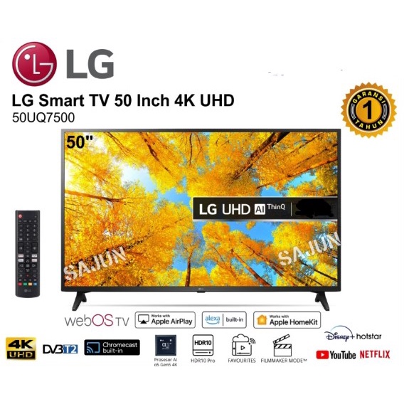 Jual LG LED Smart TV 50" 4K UHD ThinQ 50UQ7500PSF 50UQ7500 Digital DVB ...
