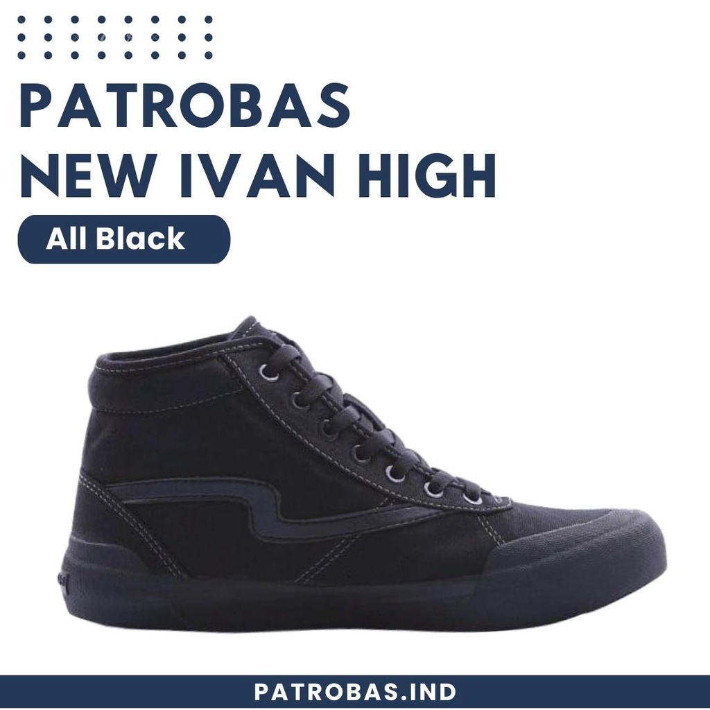 Jual Patrobas New Ivan High All Black Original Sepatu Patrobas Petrobas Full Black Hitam ...