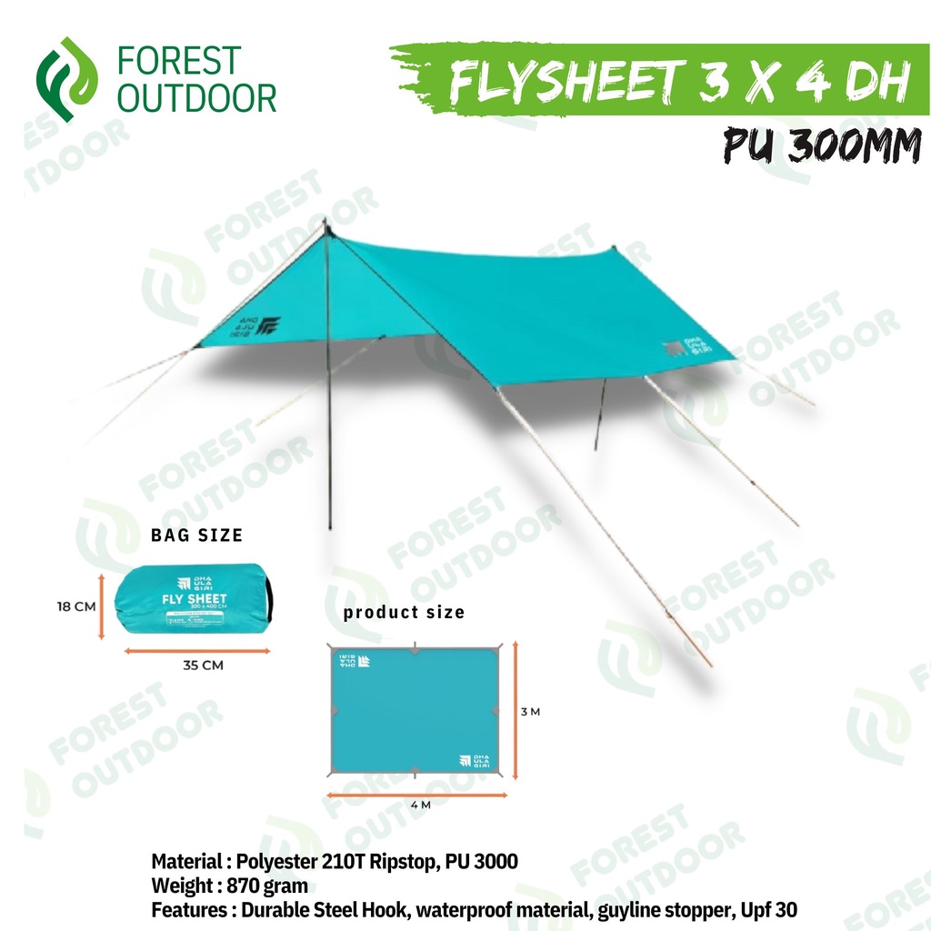 Jual flysheet 3x4 / Flysheet 3x4 Dhaulagiri Pu3000mm - fly sheet 3x4 ...
