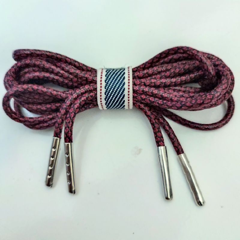 Jual tali sepatu lilin. waxed motif merah. diameter tali 3mm | Shopee ...