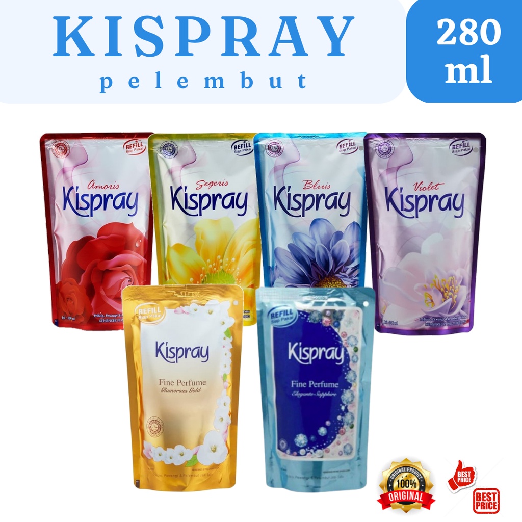 Jual Kispray Pewangi Pakaian 280ML /// 318ML Botol All Varian | Shopee ...