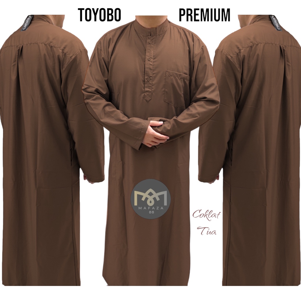 Jual Gamis Jubah Muslim Pria TOYOBO PREMIUM ADEM Lengan Panjang Polos ...