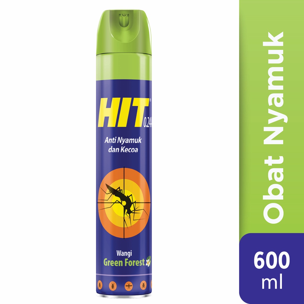 Jual HIT SPRAY AE 600ml GREEN FOREST | Shopee Indonesia