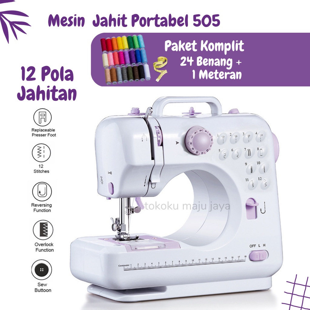 Jual Mesin Jahit Mini Portabel 505 (12 Pola Jahitan) / Mesin Jahit ...