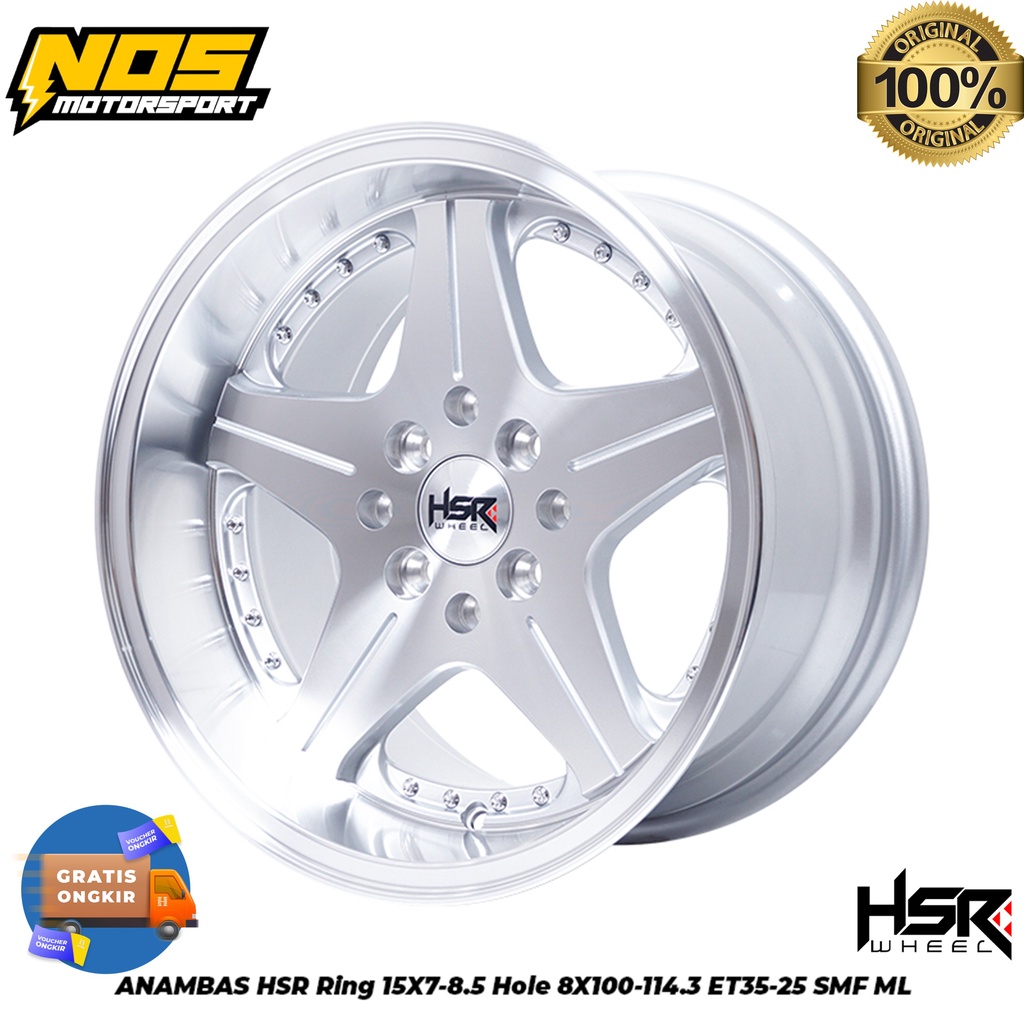 Jual PELAK RACING CELONG R15 LUBANG BAUT 4X100 DAN 4X114,3 WARNA SILVER ...