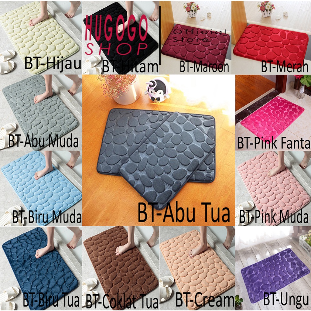Jual Keset Kaki Bahan Memory Foam MOTIF BATU DAN LOVE TERBARU Bahan ...