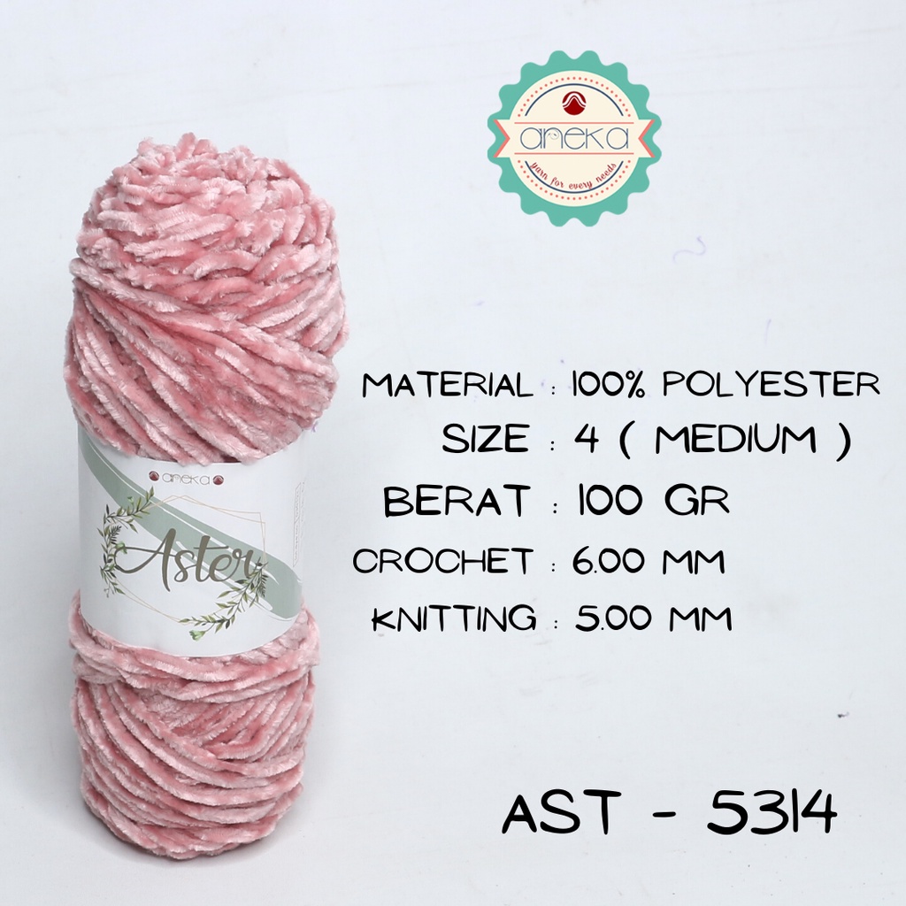 Jual ANEKA - Benang Rajut Bludru Aster / Velvet Knitting Yarn 5314 ...
