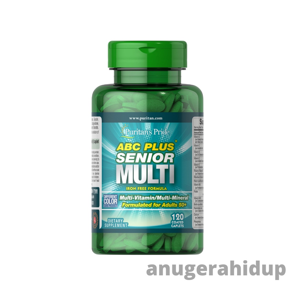 Jual Puritan's Pride ABC Plus Senior Multivitamin Multi-Mineral Formula ...