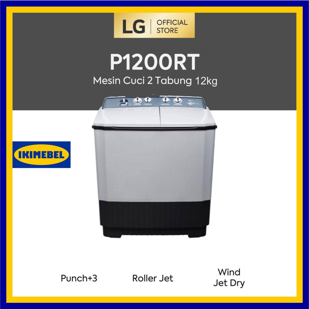 Jual LG Mesin Cuci Twin Tube P1200RT 12KG | Shopee Indonesia
