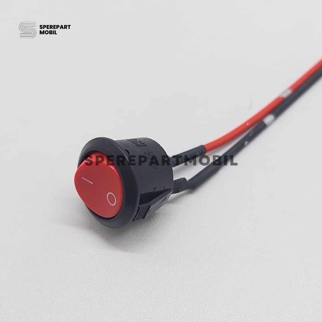 Jual Saklar Switch Bulat On Off 2 Pin Plus Kabel Switch ON/OFF Tombol ...