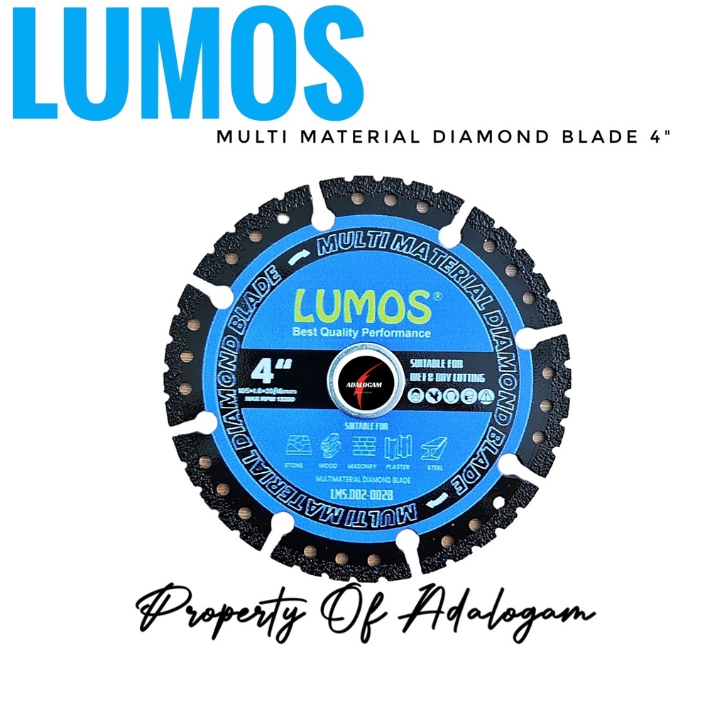 Jual LUMOS Diamond Wheel Multi Material 4" Mata Potong Granit Keramik ...