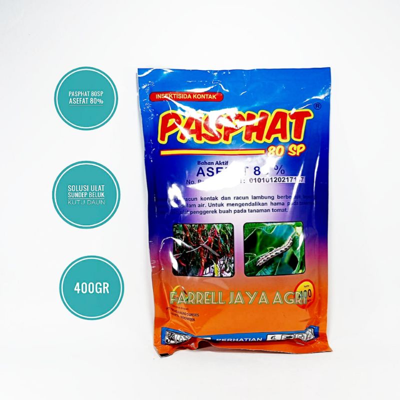 Jual INSEKTISIDA PASPHAT 80SP 400GR ASEFAT ULAT DAUN | Shopee Indonesia