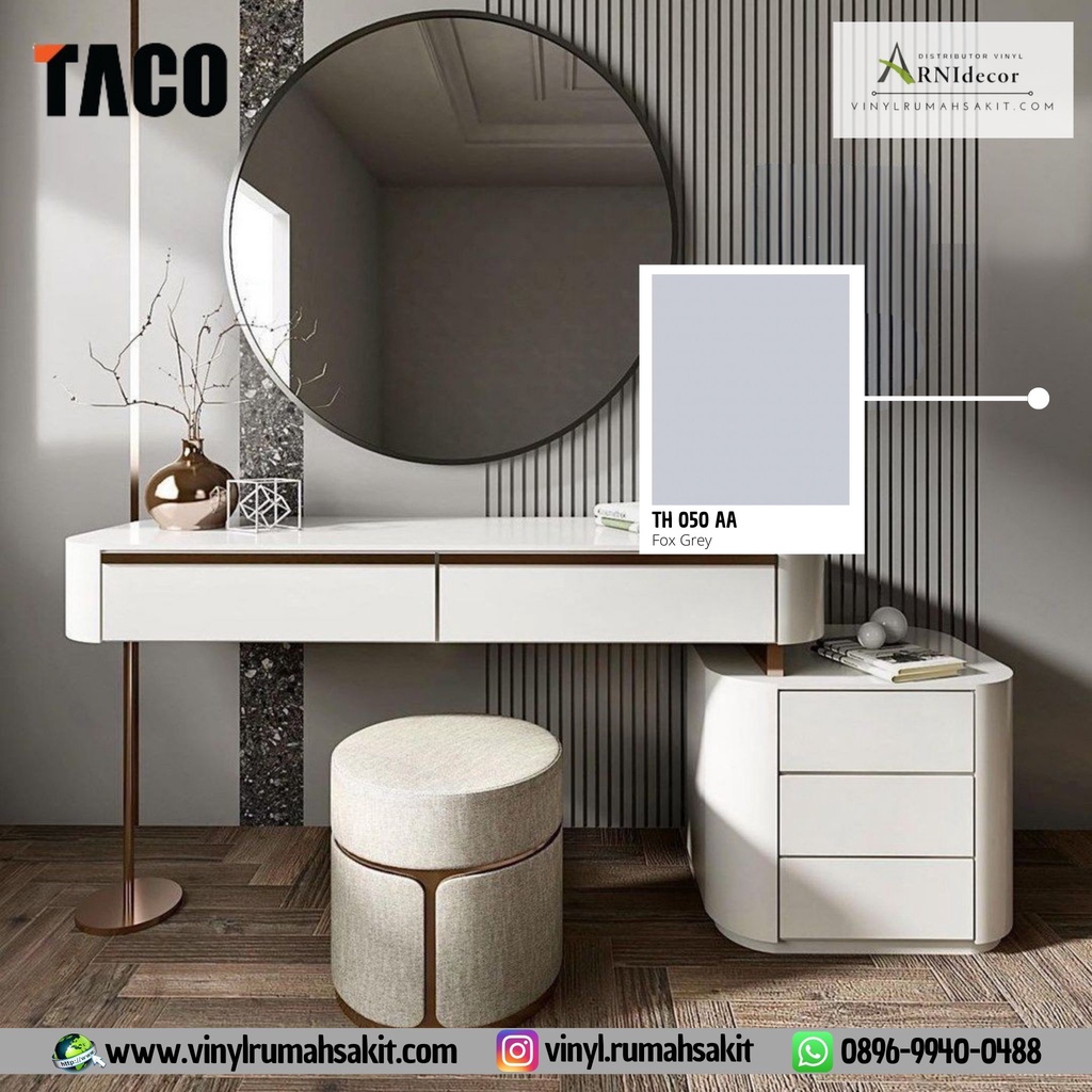Jual HPL Taco type TH 050 AA Fox Grey - Solid Matte/Motif Polos (NO ...