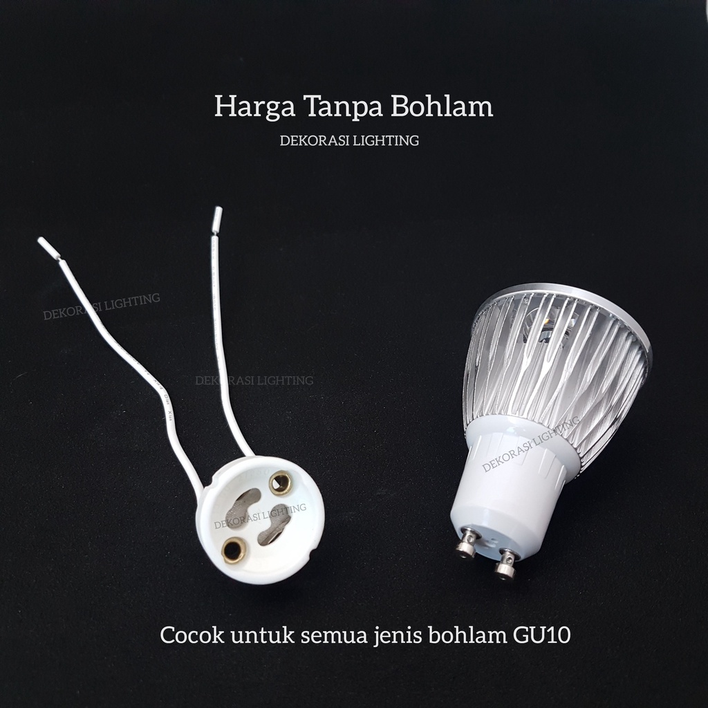 Jual Fiting halogen lampu GU10 2kaki puter | Shopee Indonesia