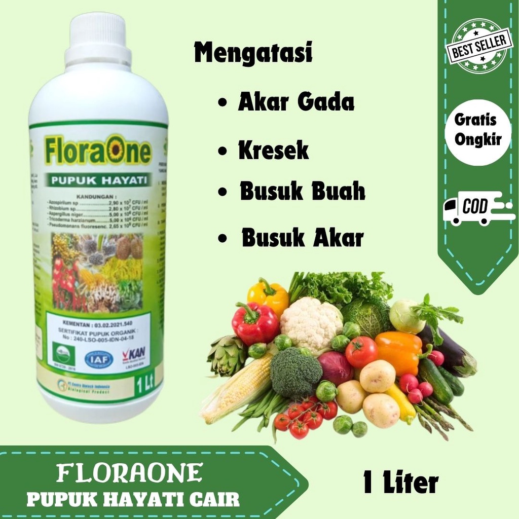 Jual pupuk bawang merah yang bagus, FLORA ONE Fungisida Hayati Trichoderma Cair | Shopee Indonesia