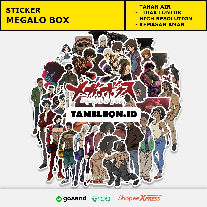 Jual Sticker Anime Megalo Box sachio,fujimaki,nanbu,shirato,mikio ...