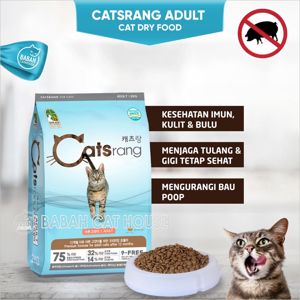 Jual 1kg CATSRANG ADULT Cat Food Makanan Kering Kucing Dewasa Catrang ...