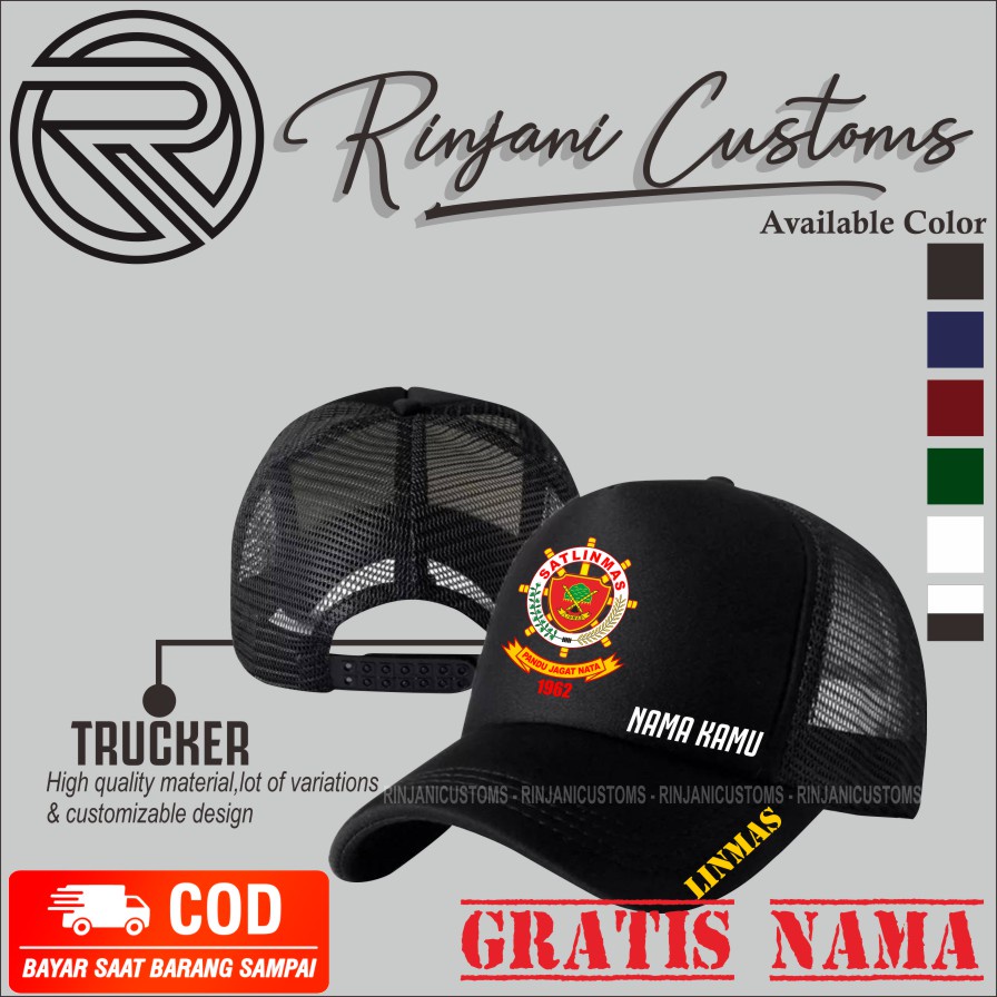 Jual TOPI JARING SATLINMAS. JARING ANGGOTA SATUAN LINMAS. GRATIS MASKER ...