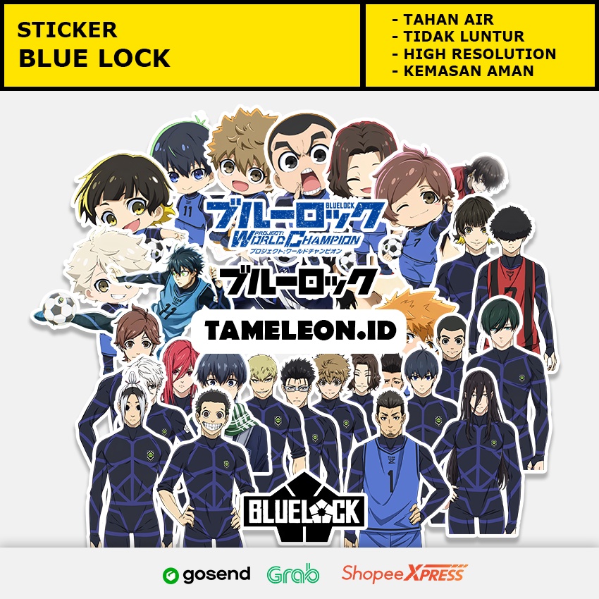 Jual Sticker Anime Blue Lock isagi,bachira,chigiri,kunigami,ego,Sticker ...