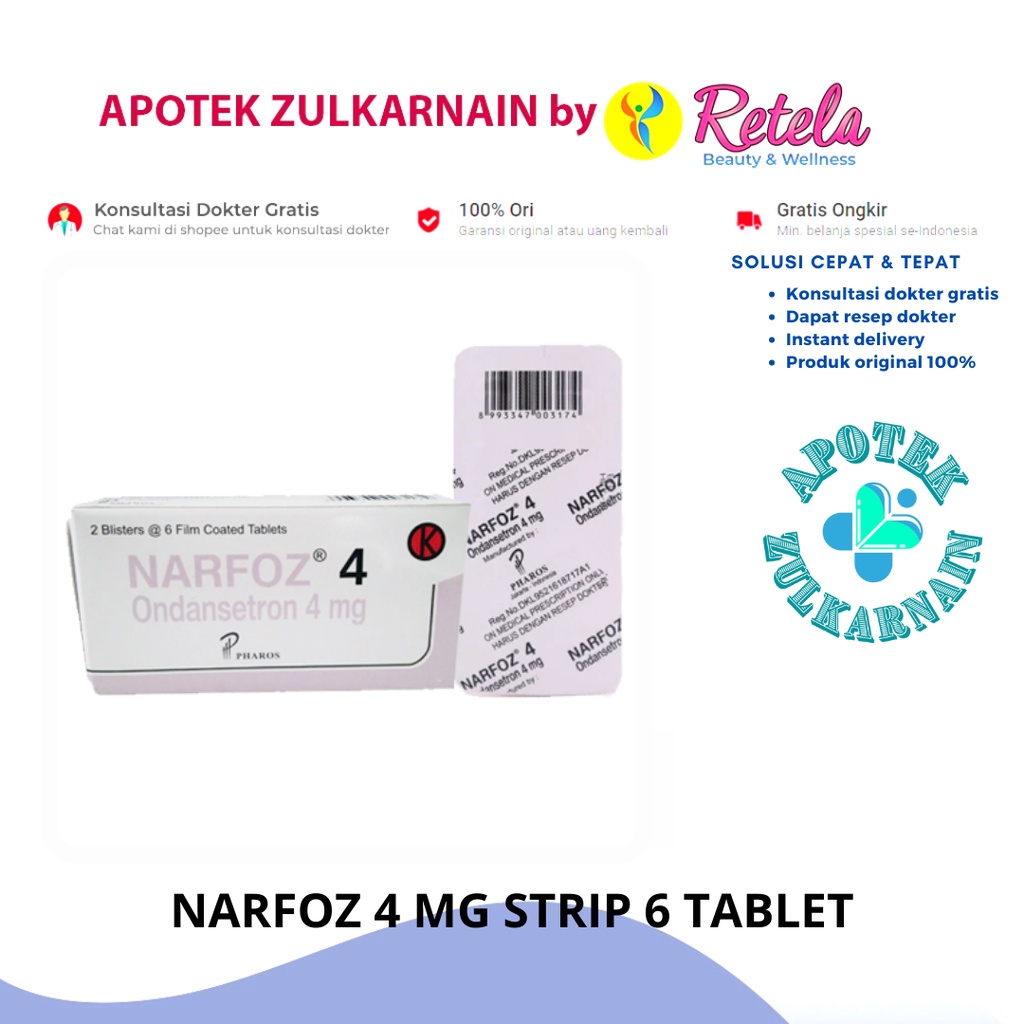 Jual Narfoz 4Mg 1 Strip 4 Tablet | Shopee Indonesia