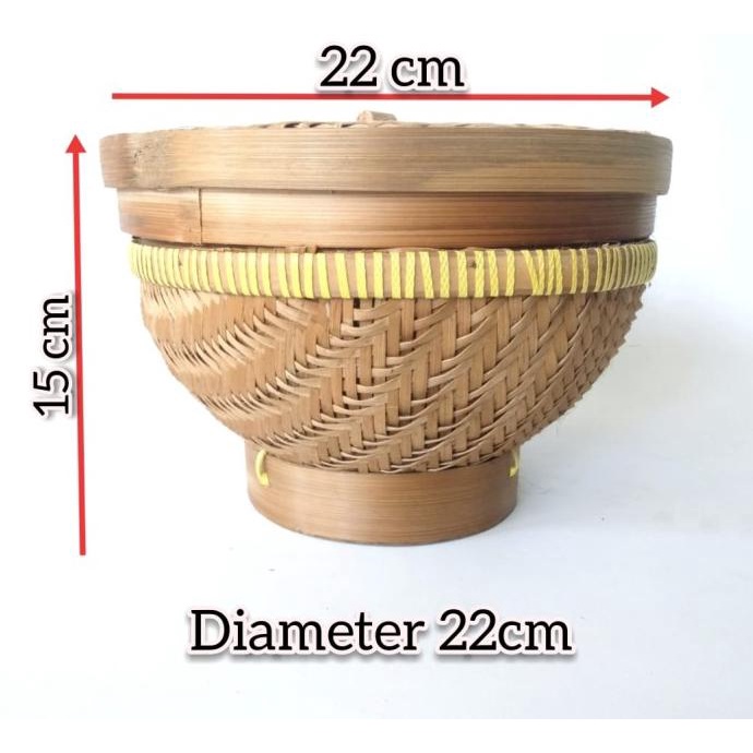 Jual ~@~@~@~@] wakul nasi bambu 20- 25 cm / ceting anyaman bambu ...