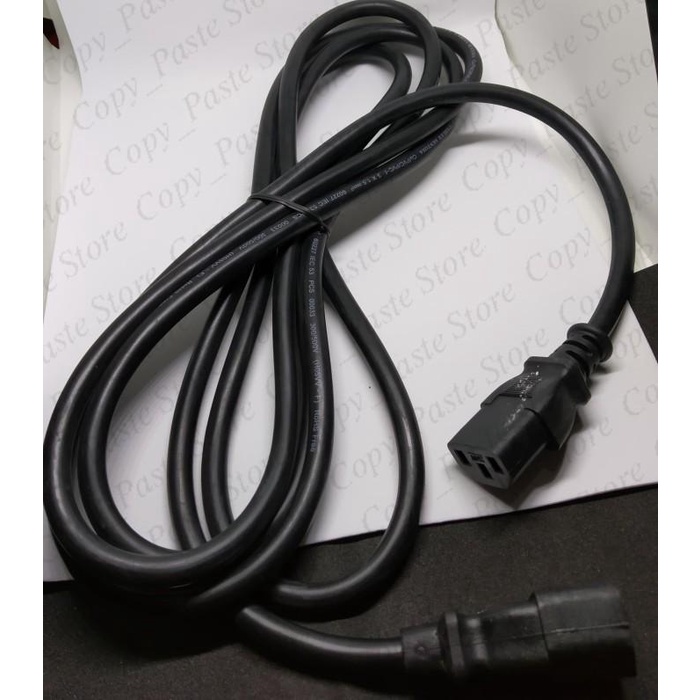 Jual Kabel Power 3 Mtr Cpu-Monitor C13-C14 Sni 3X1.5Mm | Shopee Indonesia